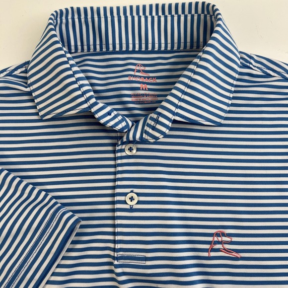Rhoback | Shirts | Rhoback Polo Shirt Mens Medium Blue White Striped ...